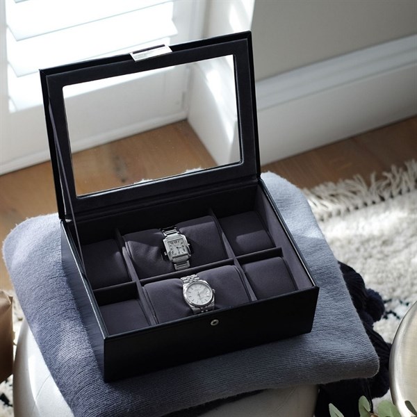 Stackers Black Eight Piece Watch Box - A1945 | F.Hinds Jewellers