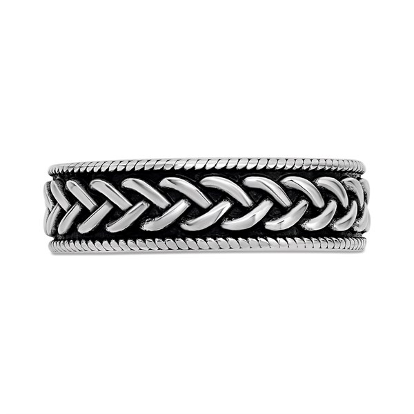 Joseph & George Stainless Steel Weave Ring - A3446 | F.Hinds Jewellers