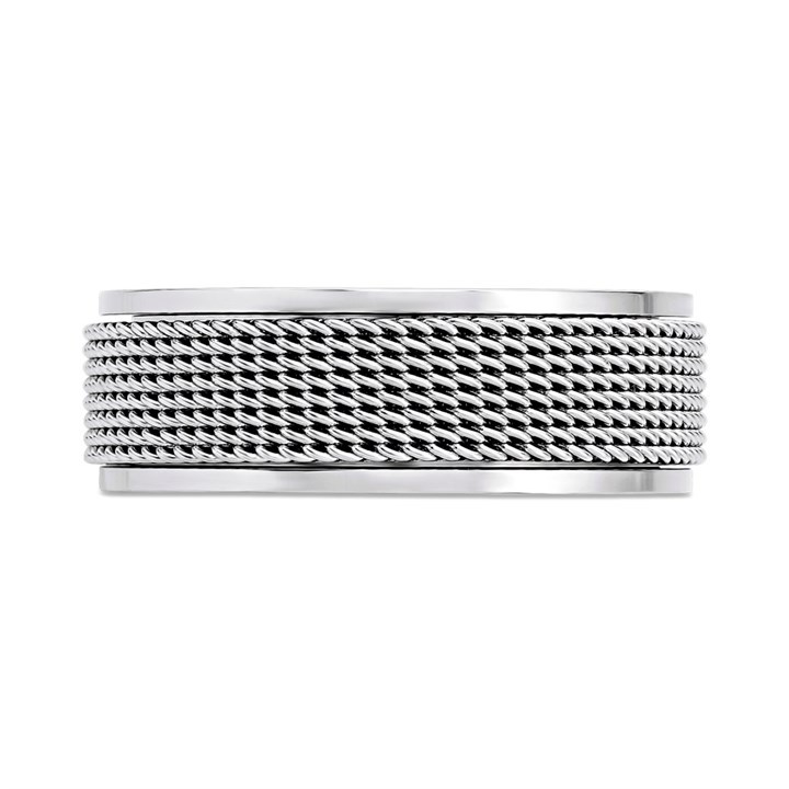 Joseph & George Stainless Steel Mesh Spinner Ring - A3447 | F.Hinds ...