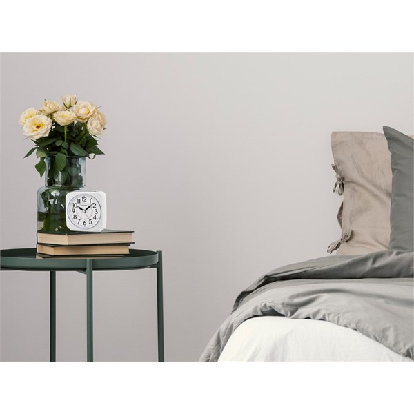 Seiko QHE140W White Alarm Clock - C0710 | F.Hinds Jewellers