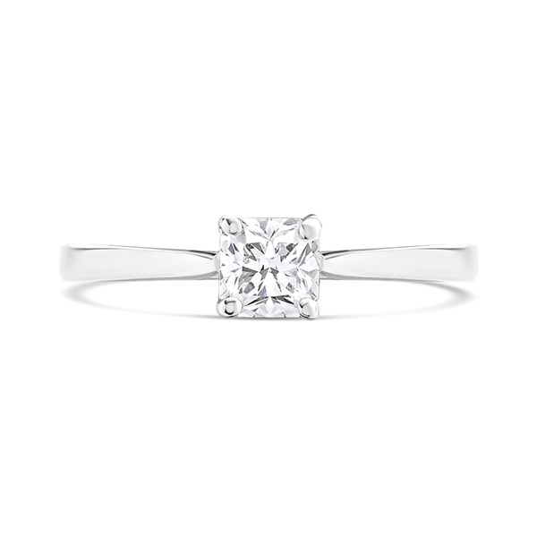 Arctic Circle Platinum Radiant Cut Diamond Solitaire Ring - 1/2ct - IGI ...