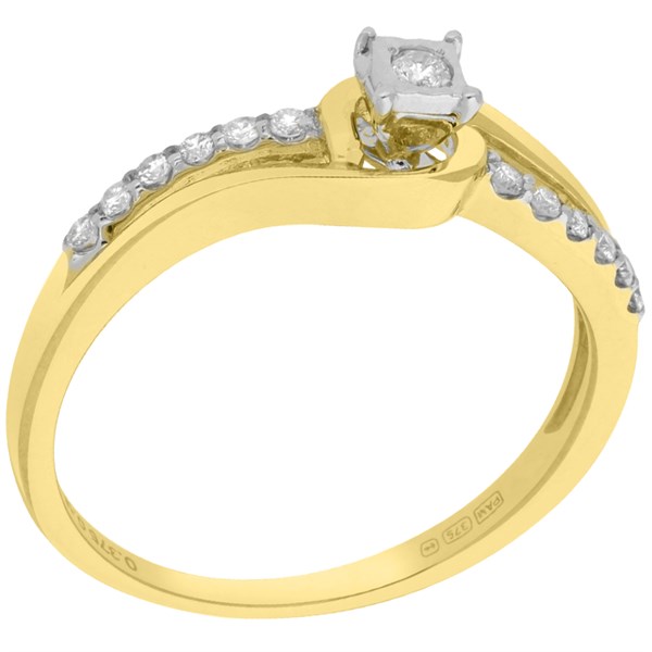 9ct Gold Diamond Engagement Ring - 15pts - D51149 | F.Hinds Jewellers