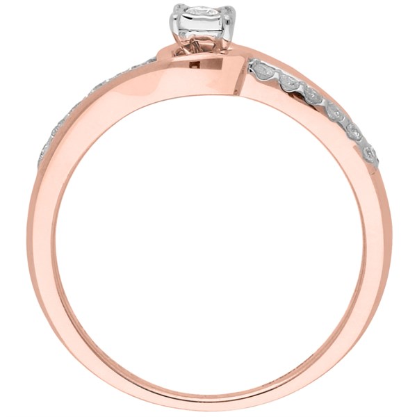 9ct Rose Gold Diamond Engagement Ring - 15pts - D51150 | F.Hinds Jewellers