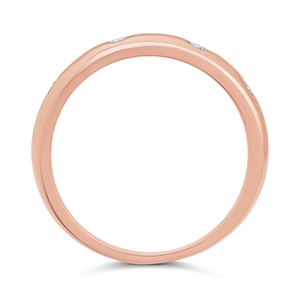 9ct Rose Gold Diamond Band Ring - 15pts - D7859 | F.Hinds Jewellers