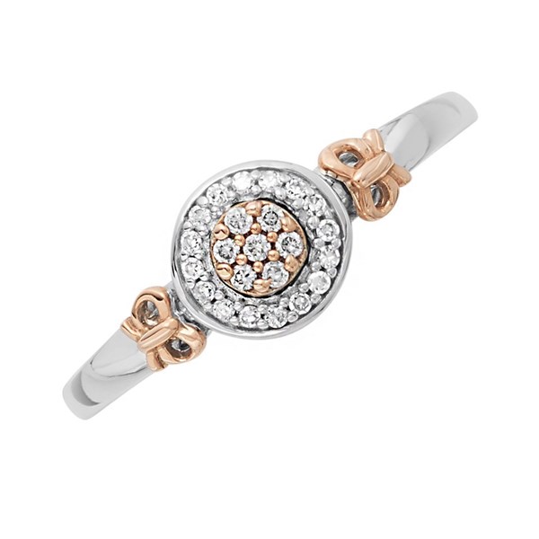 One In A Million 9ct Two Colour Gold Pink Diamond Cluster Ring - 10pts ...