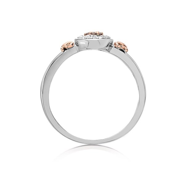 One In A Million 9ct Two Colour Gold Pink Diamond Cluster Ring - 10pts ...