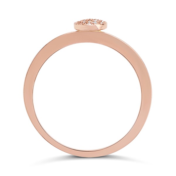 9ct Rose Gold Pave-Set Diamond Round Cluster Ring - D7889 | F.Hinds ...