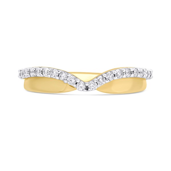 9ct Gold Diamond Wishbone Ring - 20pts - D80116 | F.Hinds Jewellers