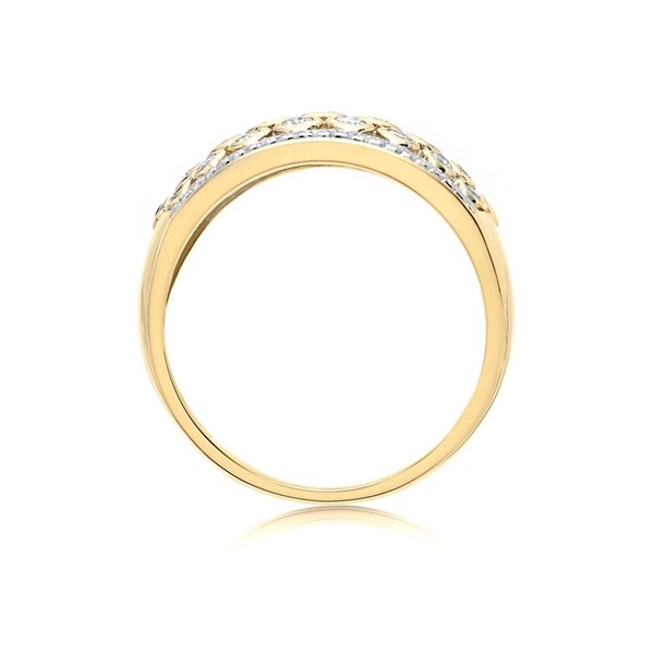 9ct Gold Beaded Diamond Band Ring - 1/2ct - D9259 | F.Hinds Jewellers