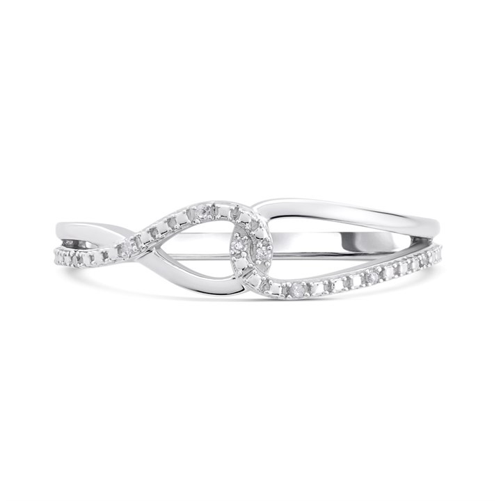 My Diamonds Silver Diamond Loop Ring - D99141 | F.Hinds Jewellers