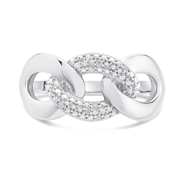 My Diamonds Silver Diamond Loop Ring - D99142 | F.Hinds Jewellers