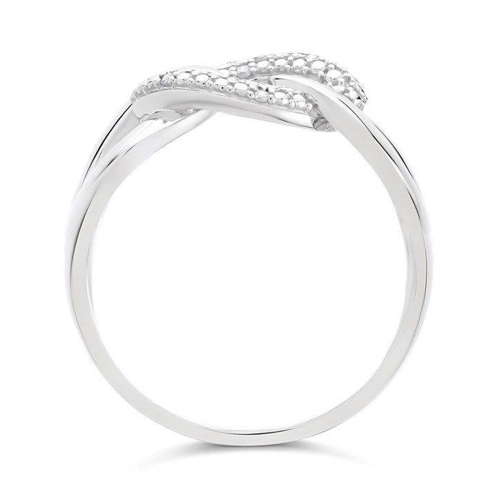 My Diamonds Silver Diamond Loop Ring - D99142 | F.Hinds Jewellers