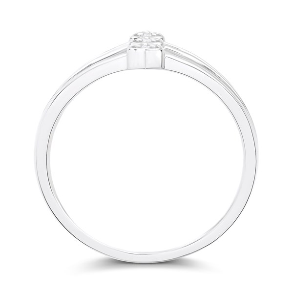 My Diamonds Silver Diamond-Set Wishbone Ring - D99236 | F.Hinds Jewellers