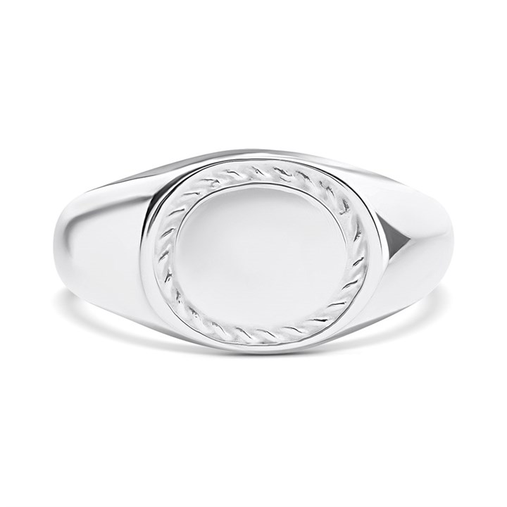 Silver Oval Signet Ring - F54008 | F.Hinds Jewellers