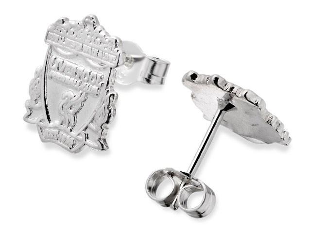 Silver Liverpool FC Crest Stud Earrings - J2221 | F.Hinds Jewellers