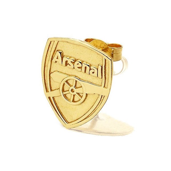9ct Gold Arsenal FC Shield Single Stud Earring - J2370 | F.Hinds Jewellers