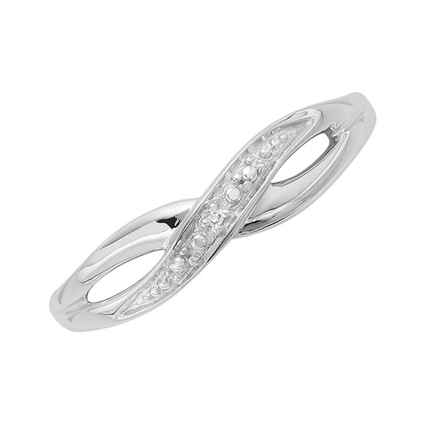 9ct White Gold Diamond Crossover Ring - EXCLUSIVE - R2133 | F.Hinds ...
