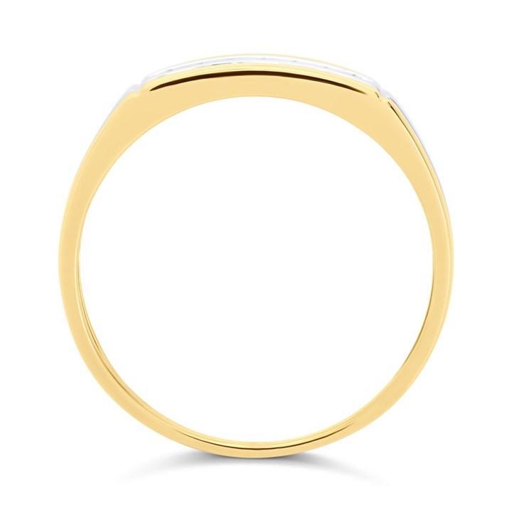 9ct Gold Two Colour Diamond Ring - 5pts - R3931 | F.Hinds Jewellers