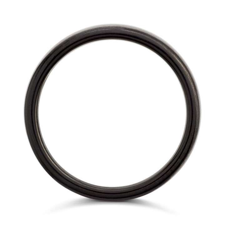 Zedd Zirconium And Silver Wedding Ring - 7mm - R4902 | F.Hinds Jewellers
