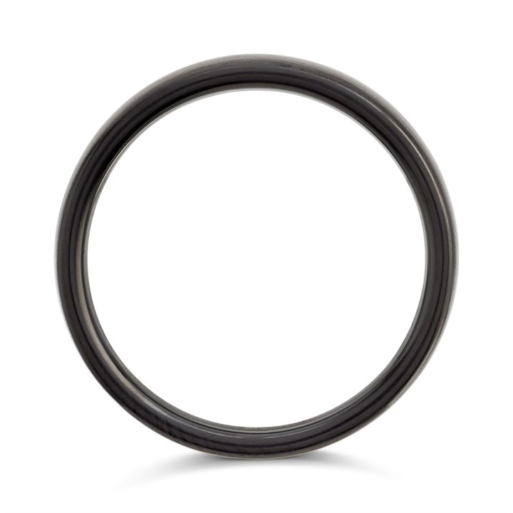 Zedd Zirconium And Silver Wedding Ring - 8mm - R4903 | F.Hinds Jewellers