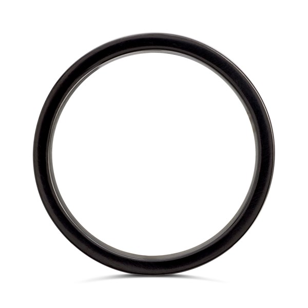 Zedd Zirconium And Silver Ribbed Wedding Ring - 5mm - R4907 | F.Hinds ...