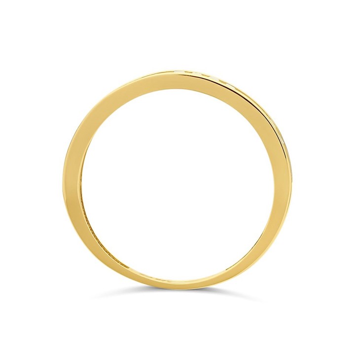 9ct Gold Cubic Zirconia Half Eternity Ring - R5975 | F.Hinds Jewellers