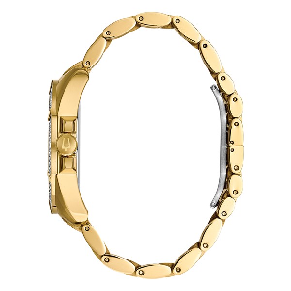Bulova Crystal 98C128 Gold Tone Bracelet Watch - W09124 | F.Hinds Jewellers