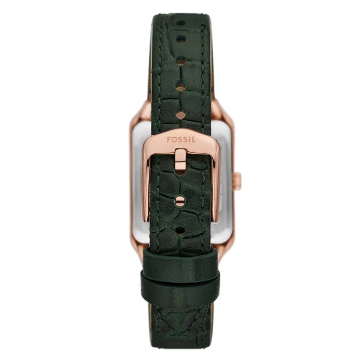 Fossil ES5366 Raquel Green Leather Strap Watch - W10368 | F.Hinds Jewellers