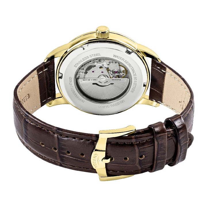Rotary RGS10004/31 Heritage Automatic Brown Leather Strap Watch ...
