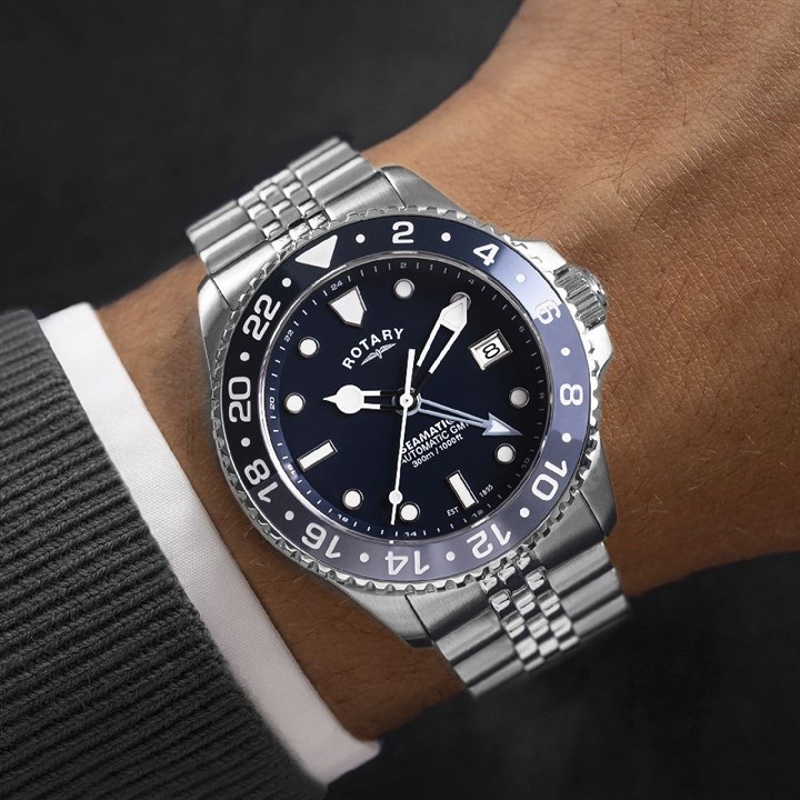 Rotary RGB10005/04 Seamatic 300 GMT Automatic Bracelet Diver's Watch ...
