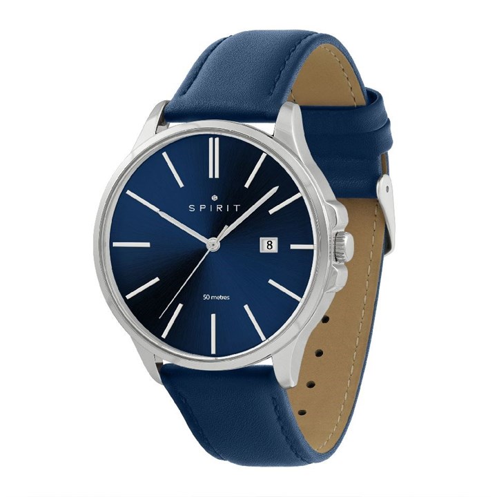Spirit SP1009 Blue Leather Strap Watch - W27132 | F.Hinds Jewellers