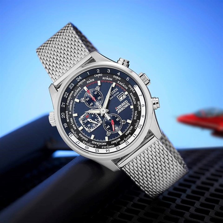 Citizen Red Arrows CA0081-78L Chronograph Mesh Bracelet Watch - W38392 ...