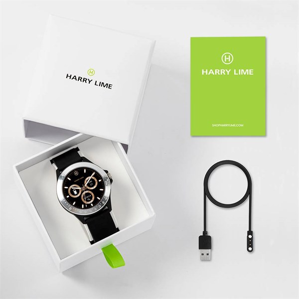 Harry Lime HA07-2001 Silver Lime Black Strap Smartwatch - W47228 | F ...