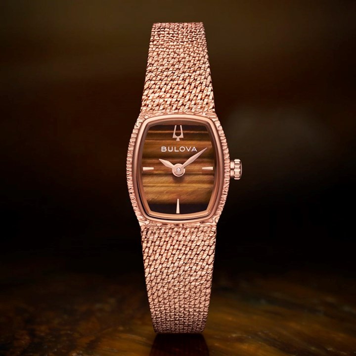 Bulova 97L185 Goddess Of Time Tiger's Eye Mesh Bracelet Watch - W83237 ...