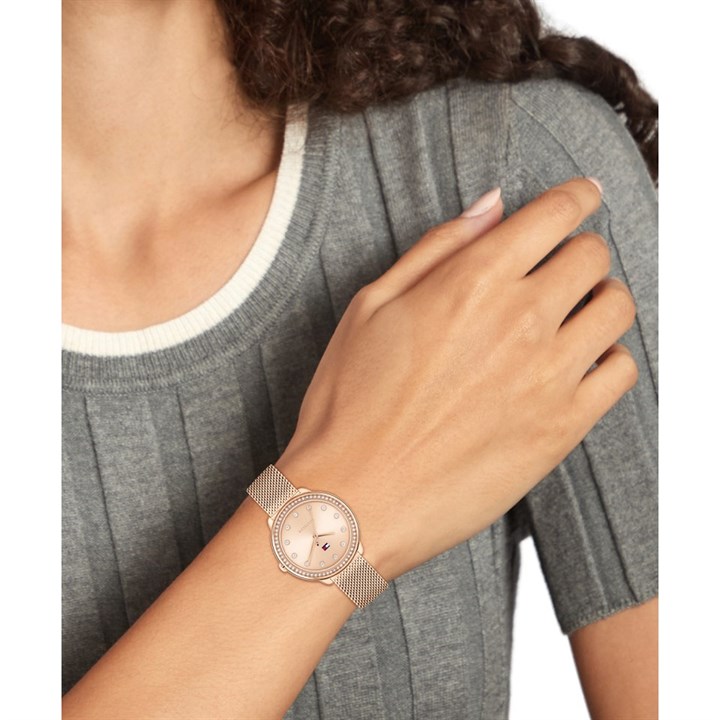 Tommy Hilfiger 1782700 Rose Mesh Bracelet Watch - W95340 | F.Hinds ...