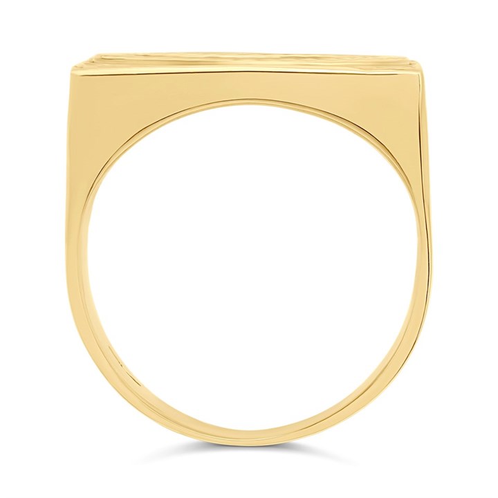 9ct Gold Square Half Sovereign Ring Mount - Z15318 | F.Hinds Jewellers