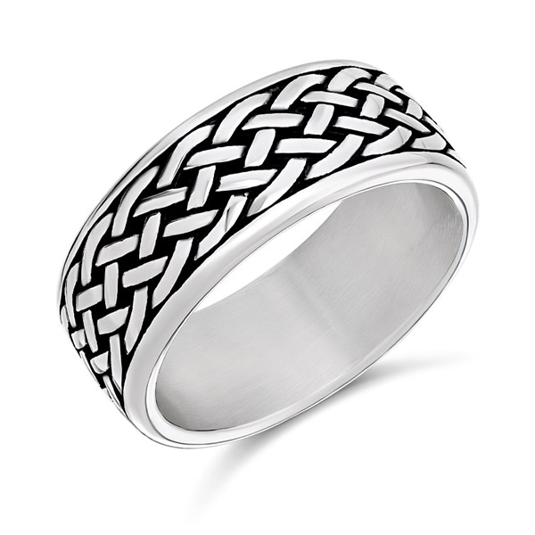 Joseph & George Stainless Steel Celtic Weave Pattern Ring - A3445-T | F ...