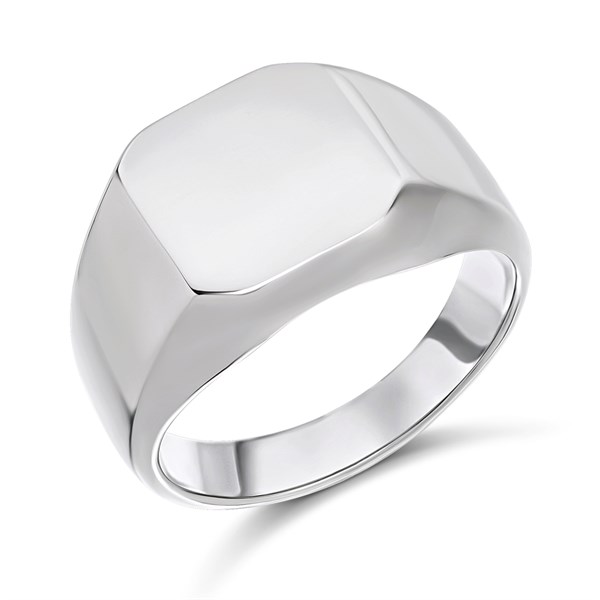 Joseph & George Stainless Steel Signet Ring - A3451 | F.Hinds Jewellers
