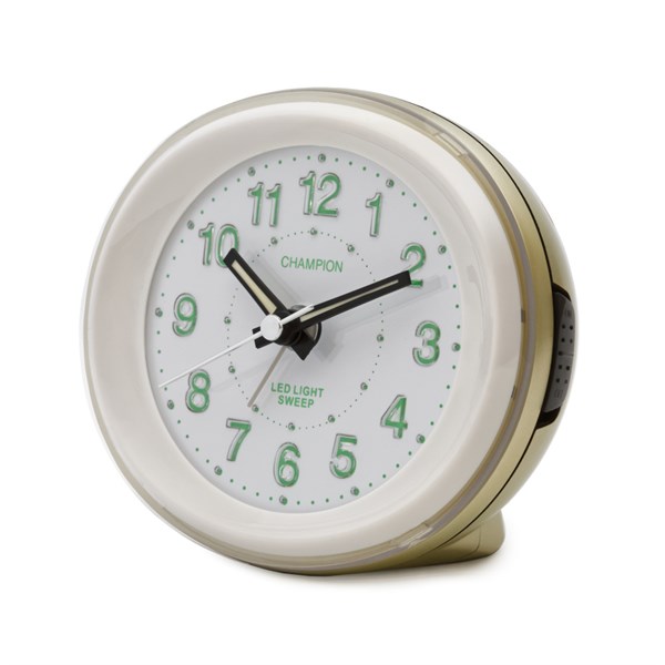 Champion Gold Light Up Alarm Clock - C0554 | F.Hinds Jewellers
