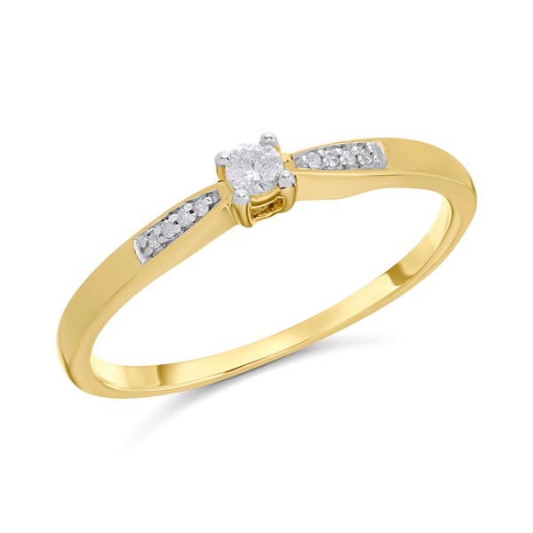18ct Gold Diamond Ring - 10pts - D0407 | F.Hinds Jewellers