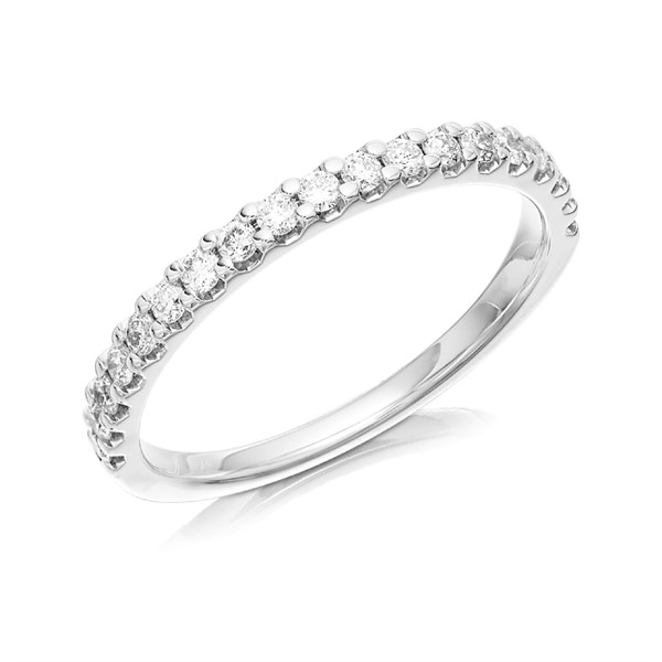 18ct White Gold Diamond Half Eternity Ring - 1/3ct - D0717 | F.Hinds ...