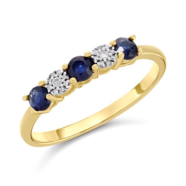 9ct Gold Sapphire And Diamond Ring - D8122 | F.Hinds Jewellers