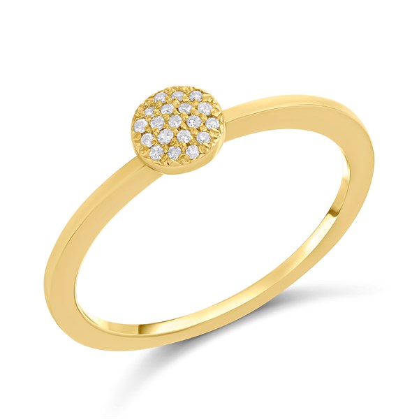 9ct Pave-Set Diamond Round Cluster Ring - D9330 | F.Hinds Jewellers