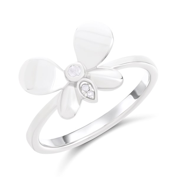My Diamonds Silver Diamond-Set Butterfly Ring - D99247 | F.Hinds Jewellers