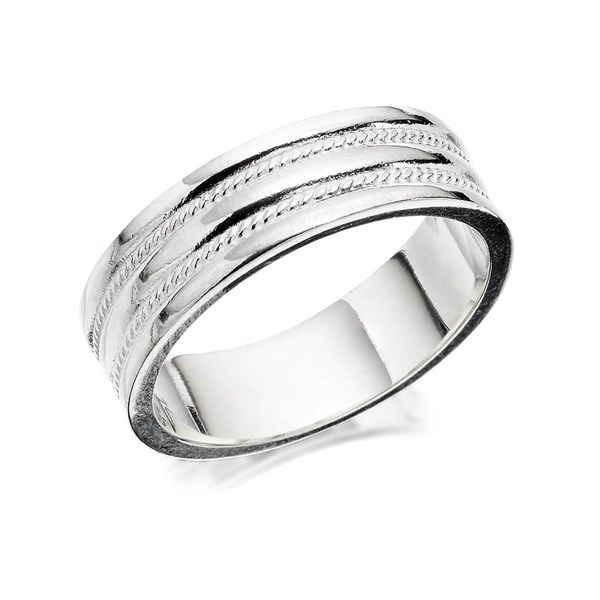 Silver Rope Band Ring - 7mm - F4827 | F.Hinds Jewellers