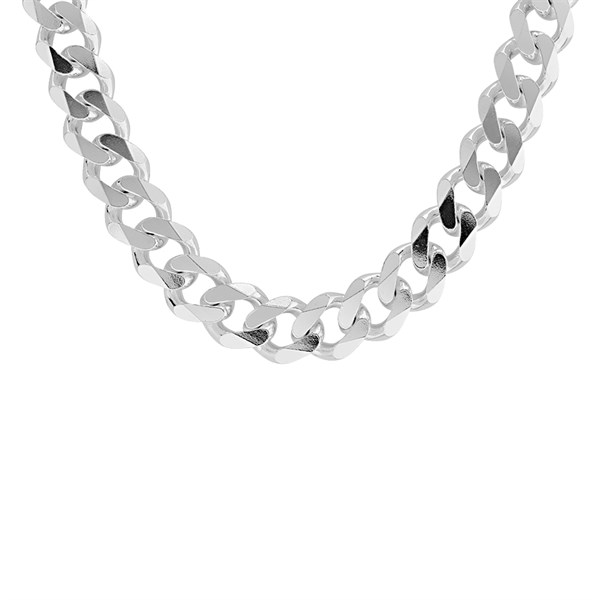 Silver 10mm Wide Curb Chain - 20in - F9123 | F.Hinds Jewellers