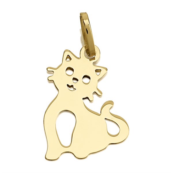 9ct Gold Cat Charm - G3333 | F.Hinds Jewellers