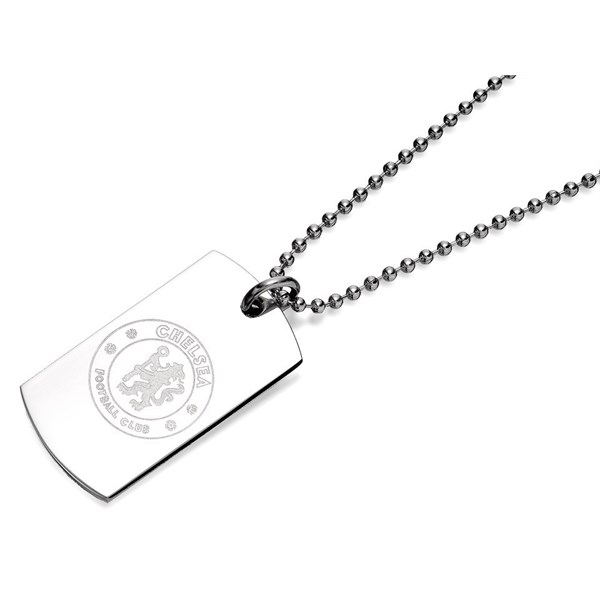 Stainless Steel Chelsea FC Necklace - J2498 | F.Hinds Jewellers