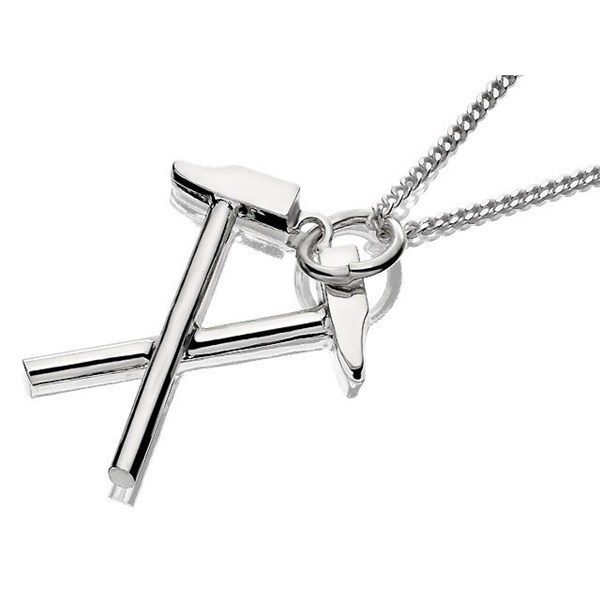 Silver West Ham FC Hammers Necklace - J2507 | F.Hinds Jewellers