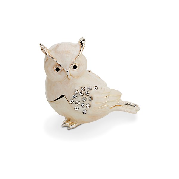 Treasured Trinkets Crystal Owl Trinket Box - P12181 | F.Hinds Jewellers